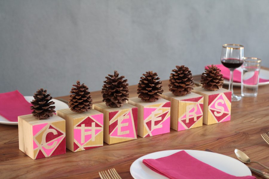 How To DIY Geometric Block Centerpieces | A Practical Wedding