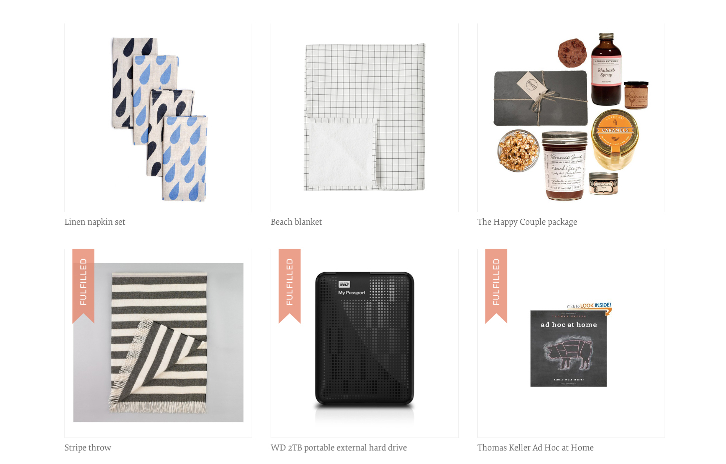 Thankful Registry: The Better Universal Wedding Registry