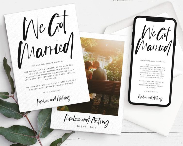 Wedding Announcements For 2020 | A Practical Wedding